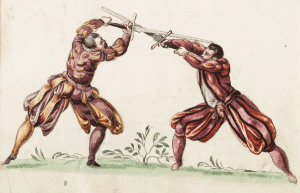 Postura y pasos básicos en la esgrima con la espada larga medieval ...